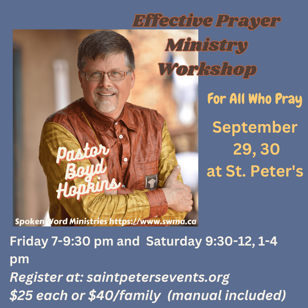 Effective Prayer Ministry Workshop | St Peter's Lutheran Church