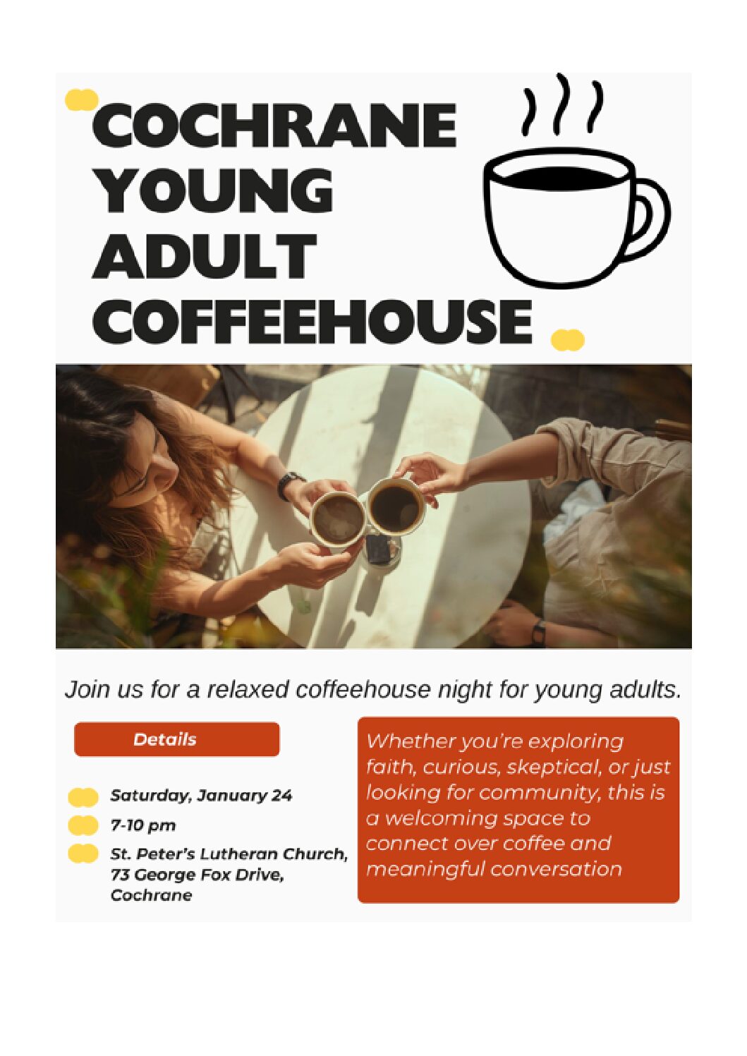 Young Adult Coffeehouse | St Peter's Lutheran Church